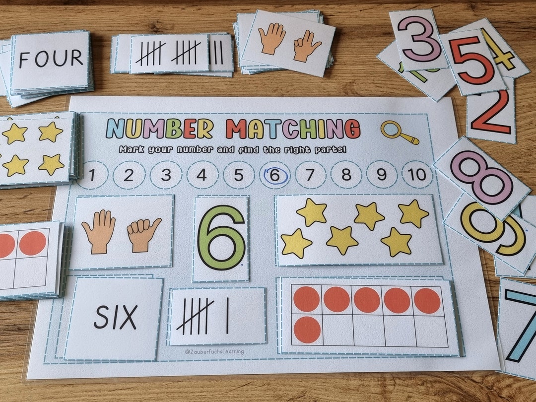 Number Matching, 1 to 10, Counting Practice, Counting Activity ...