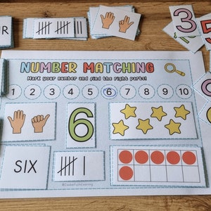 Number Matching, 1 to 10, Counting Practice, Counting Activity ...