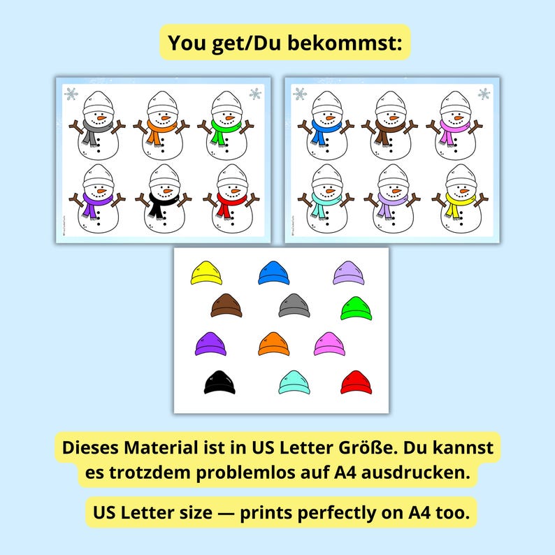 Jogo de Cores para Montar um Boneco de Neve – Jogo Educativo de Inverno ...