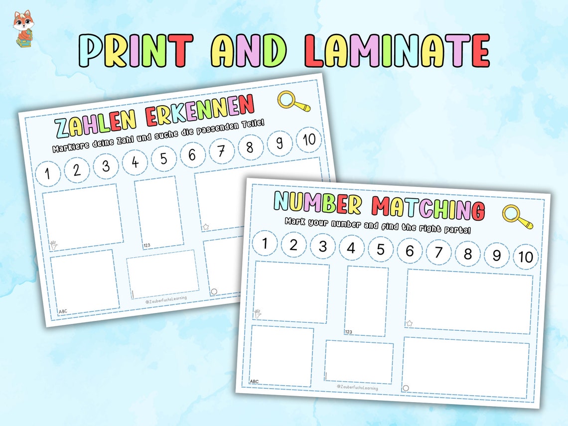 Number Matching, 1 to 10, Counting Practice, Counting Activity ...