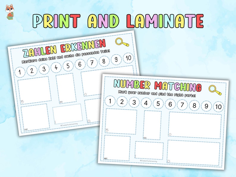 Number Matching, 1 to 10, Counting Practice, Counting Activity ...