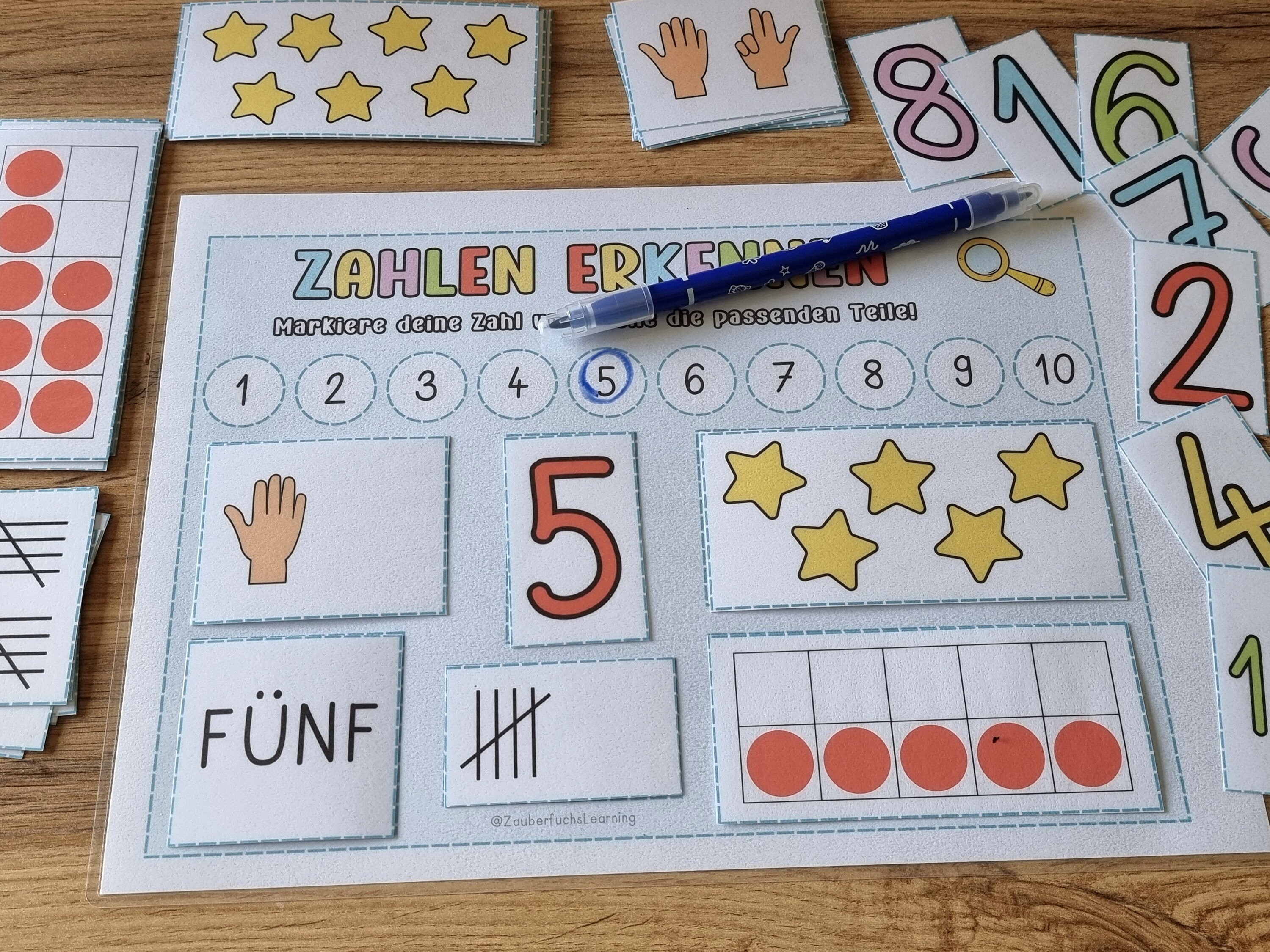 Number Matching, 1 to 10, Counting Practice, Counting Activity ...