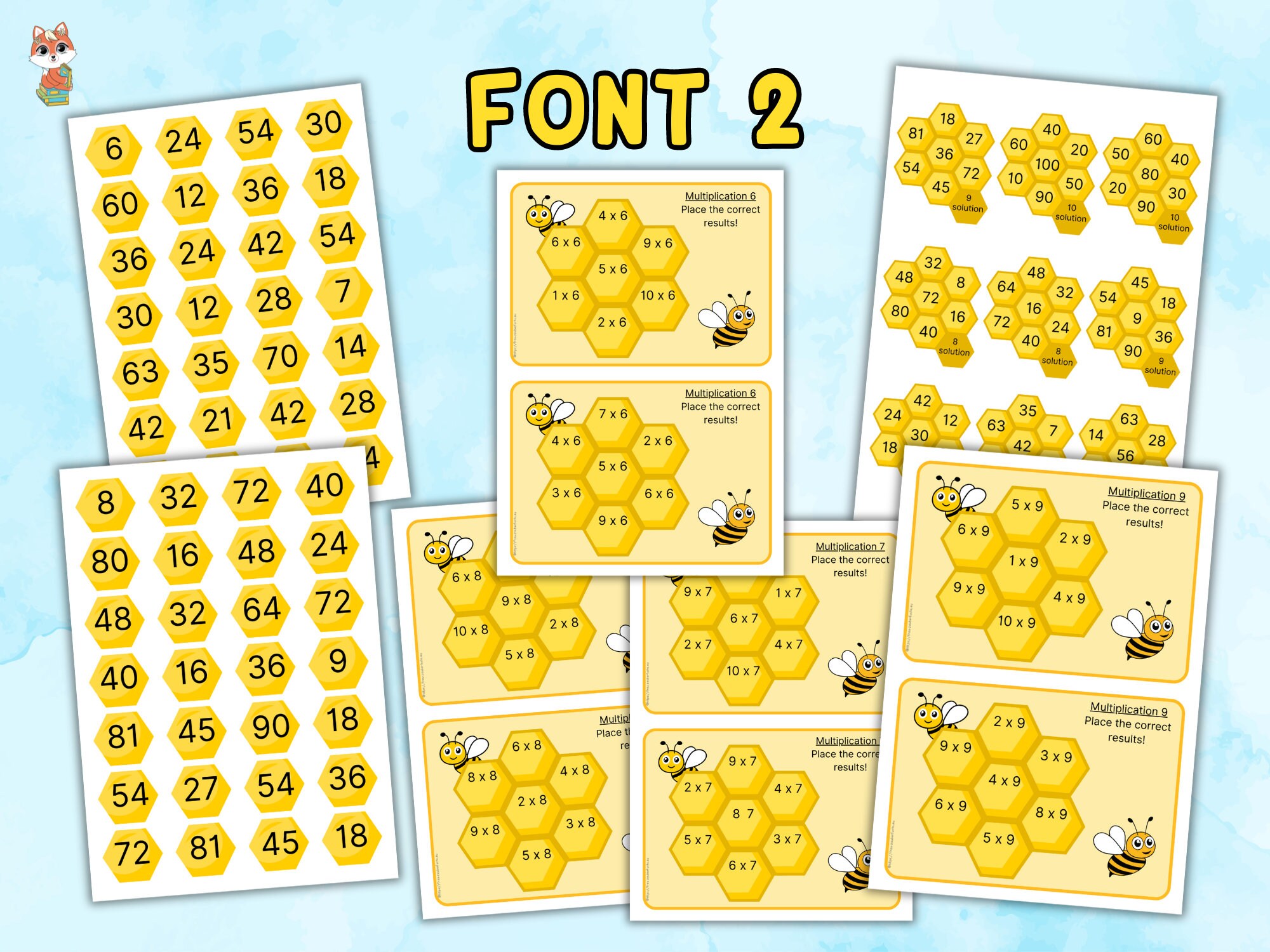 Multiplication 2 - 10, Bee Game, Educational Game, Multiplication ...