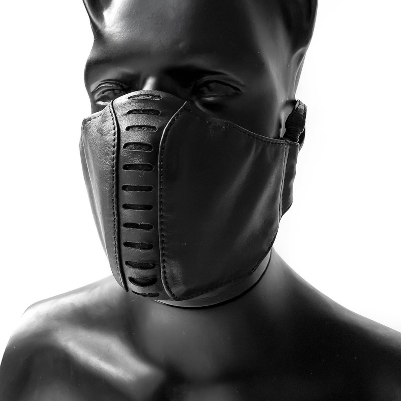 Leather Face Mask With Filter - Etsy