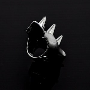 Shield Spike Silver Ring - Etsy