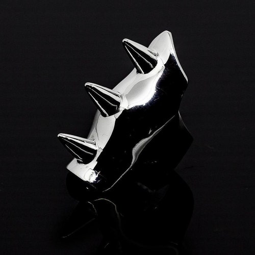 Sterling Silver Spike Ring - Etsy
