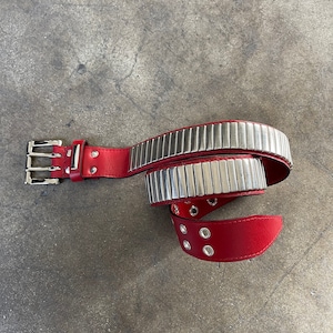 ROAD DESTROYER Leather and Metal Studded Punk Rocker Belt in Black or ...