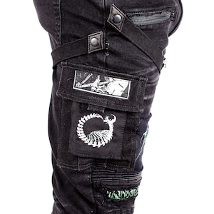 Art City 11 Digital Slime Green Jeans I Slim Fit I Cargo Pants I Punk ...