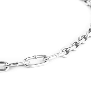 Duality Unique Multi Chainlink Silver Necklace - Etsy