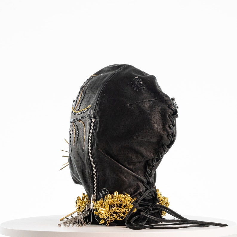 Katie X Jungle Tribe Collab Custom Leather Mask: Glamorous Spider - Etsy