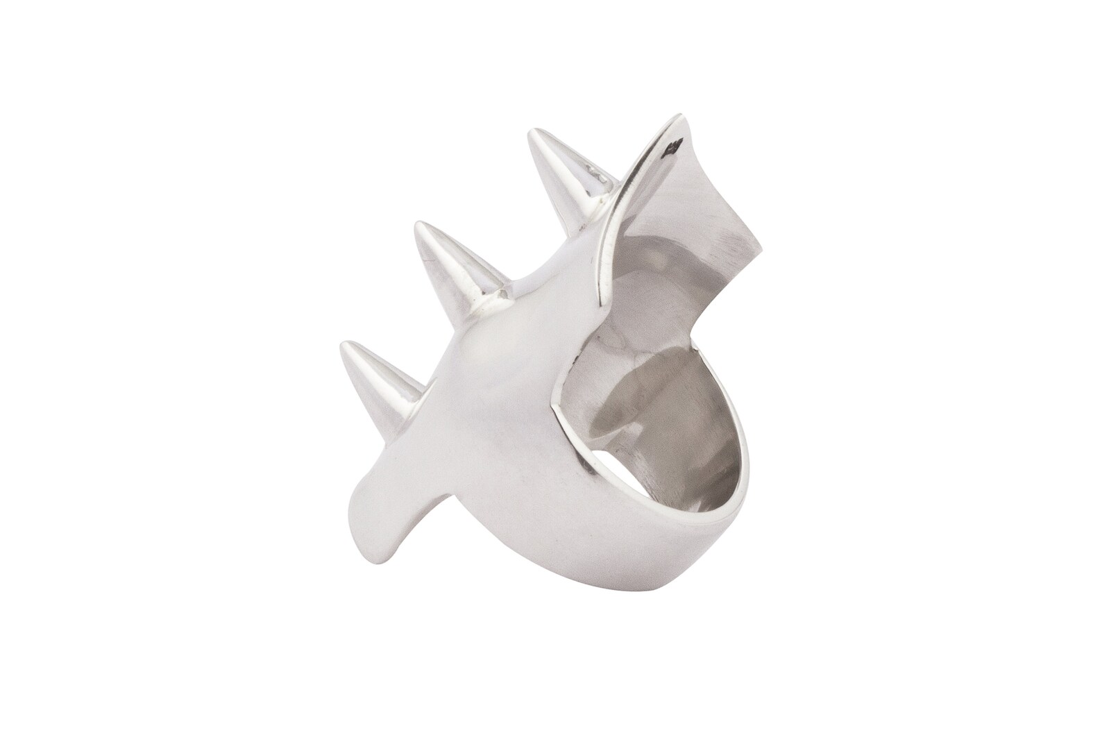 Shield Spike Silver Ring - Etsy