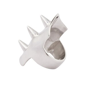 Shield Spike Silver Ring - Etsy