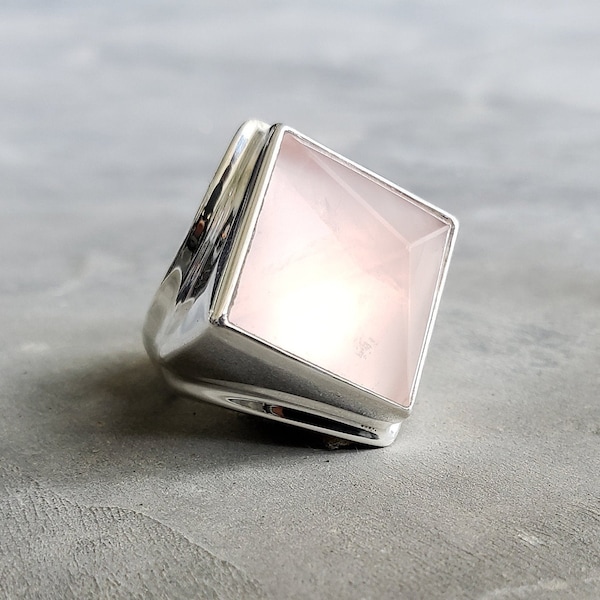 Silver Pyramid Ring - Etsy