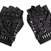 FURY ROAD Leather Fingerless Strapped Goat Skin Unisex Driving Gloves ...