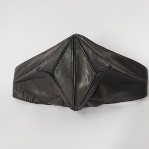 METRIC MERCENARY Black Leather Face Mask - Etsy