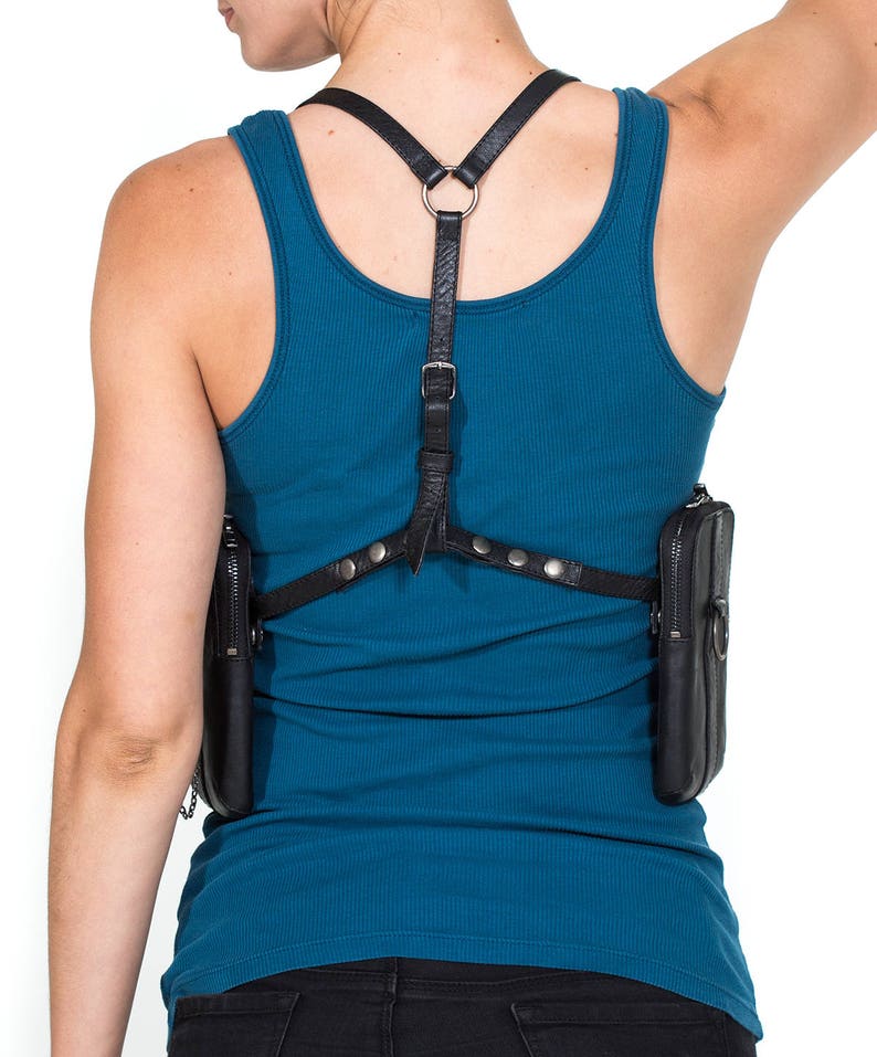 Simple Lingerie Cage Leather Utility and Fetish Harness | Etsy