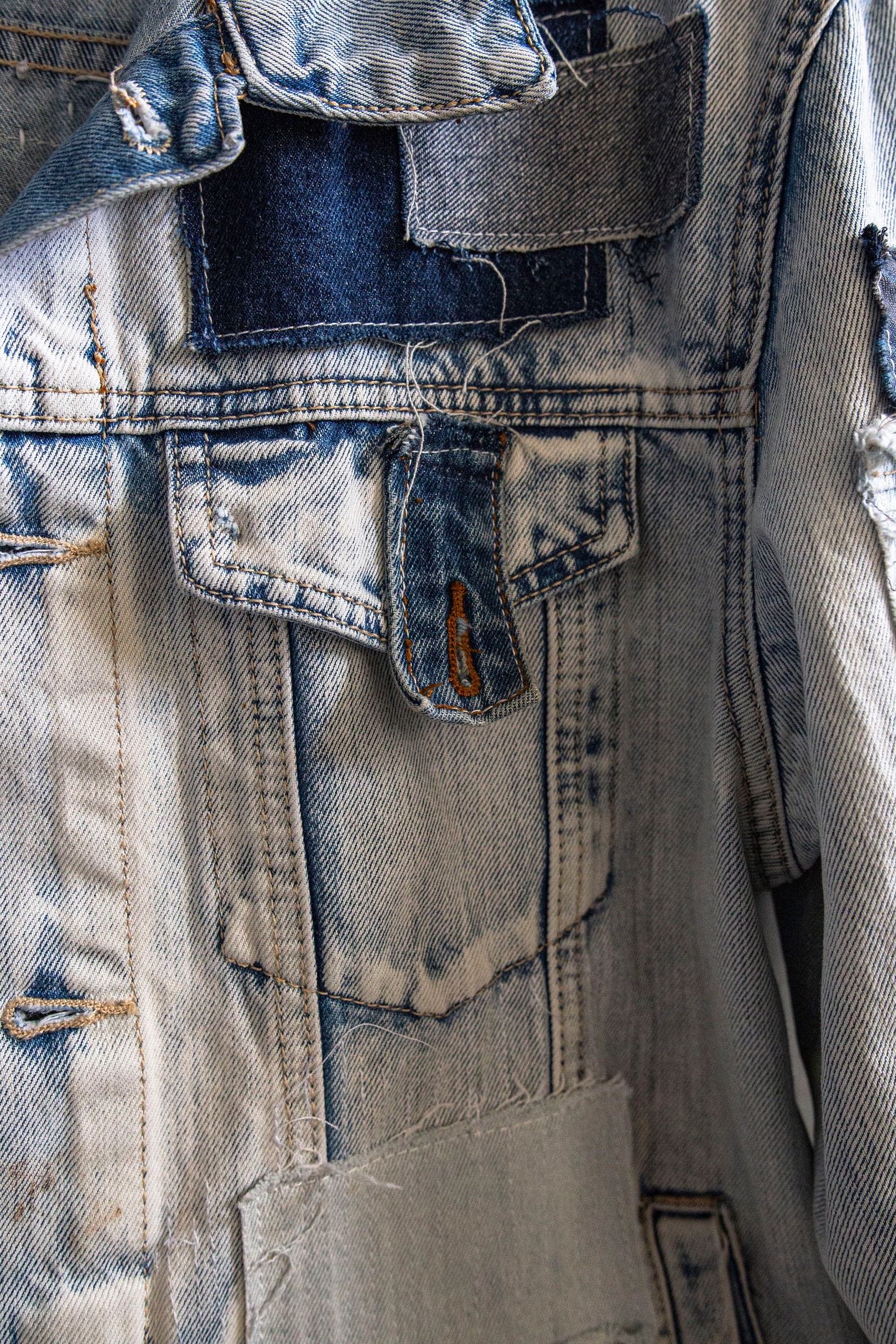 Indigo Boro Denim Jean Jacket With Boro Patch Quilt Stitching - Etsy