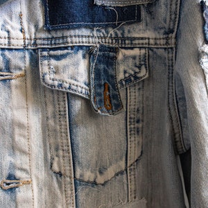 Indigo Boro Denim Jean Jacket With Boro Patch Quilt Stitching - Etsy