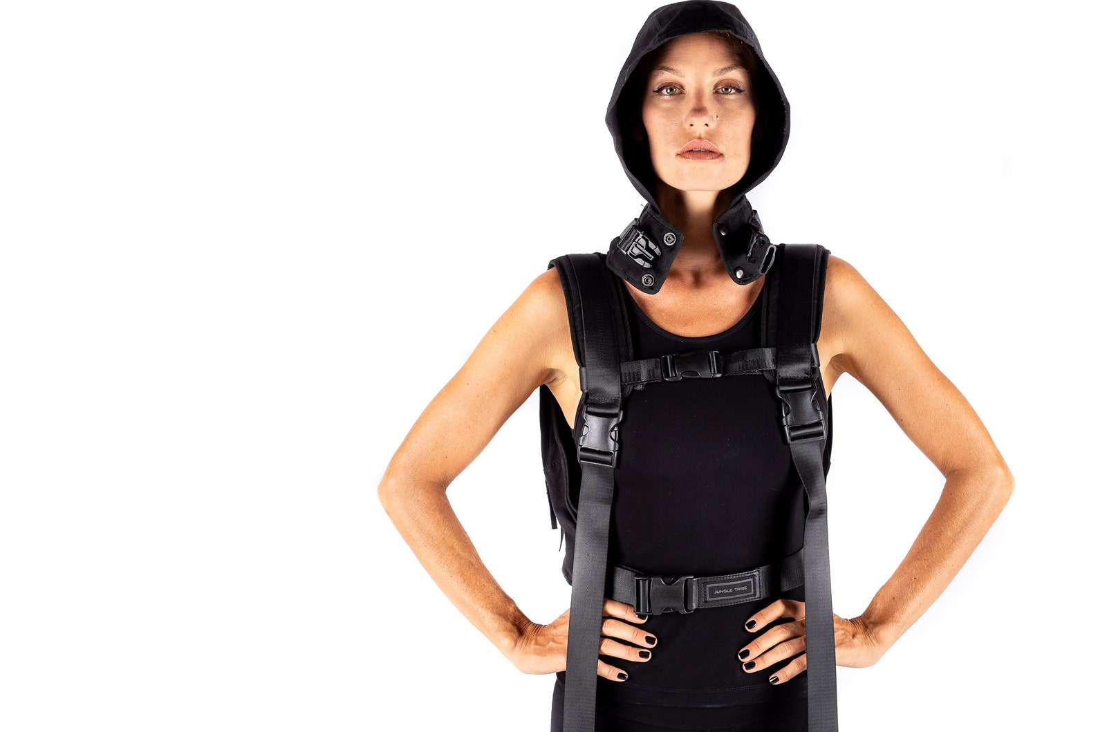 Blackout Backpack Tech Wear Essential With Removable Hood | Etsy