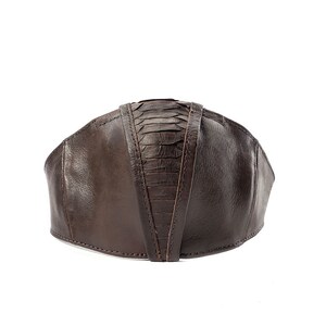 BROWN ROCK DEFENSE Face Mask in Brown Leather - Etsy