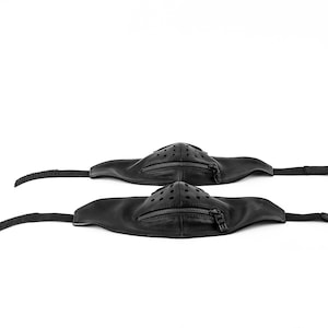 Black on Black Zipper Mouth Face Protection Adjustable Adult Mask With ...