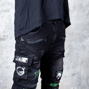 Art City 11 Digital Slime Green Jeans I Slim Fit I Cargo Pants I Punk ...
