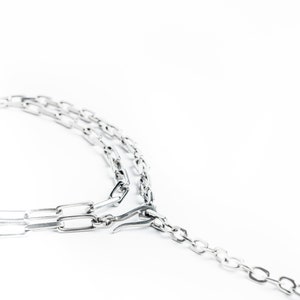 Silver Chain Stack Versatile Wrap Necklace and Belt | Etsy