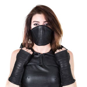 TWILIGHT OPTIC Black Leather Mask - Etsy