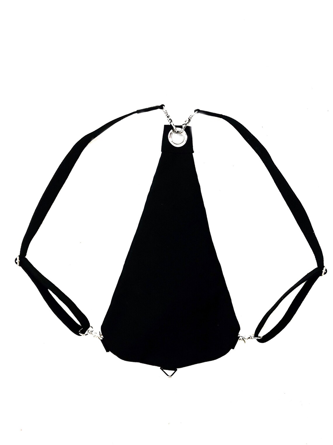Tri Zipper Back Pack Convertible Fanny Pack in Black Canvas W/ Silver ...