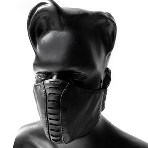 Stealth Profile 2.0 Adjustable Adult Leather Face Mask With Filter and ...