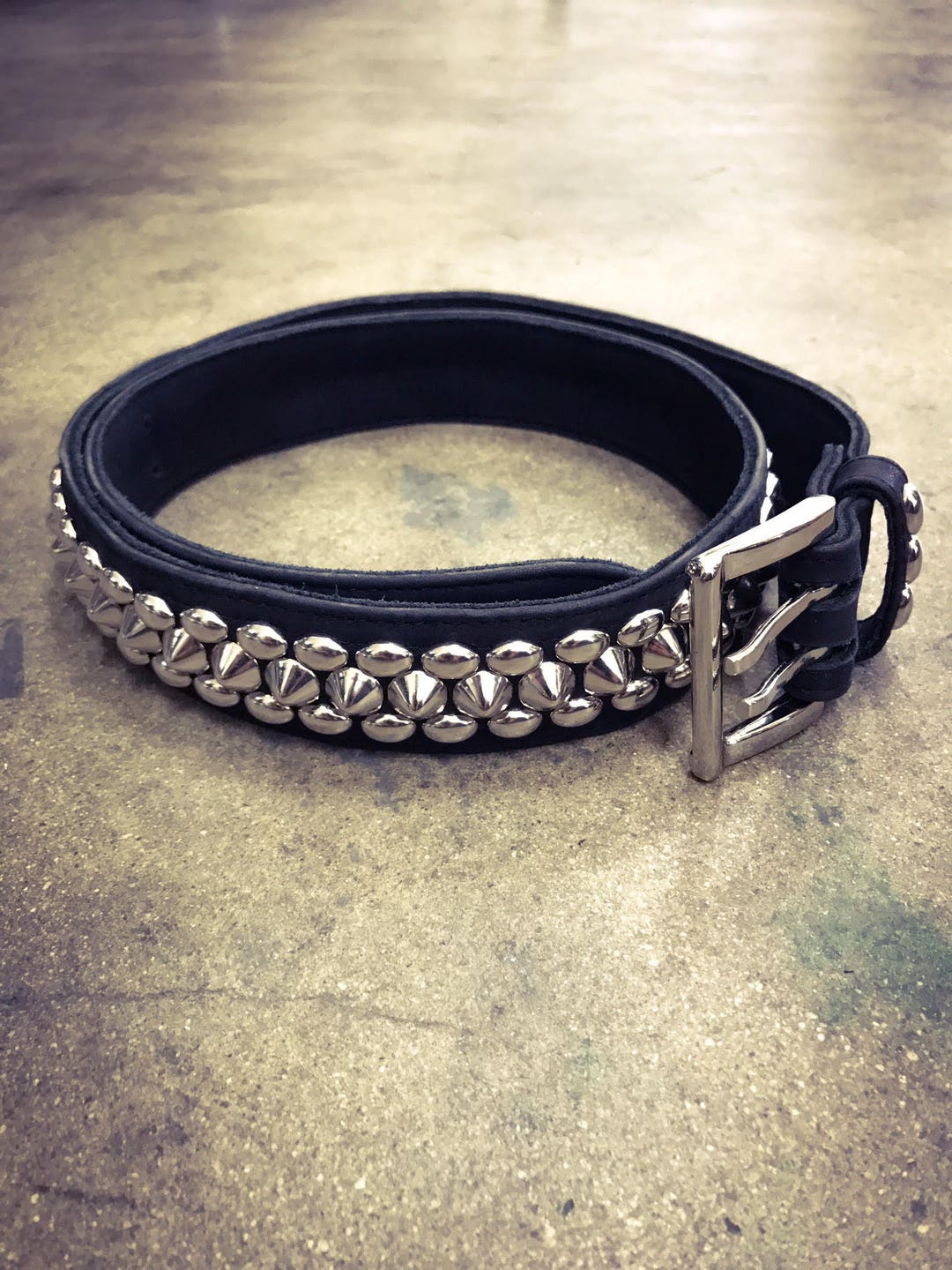 STREET RAIDER Black Leather and Metal Studded Punk Belt - Etsy