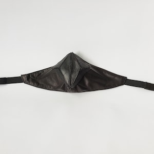 METRIC MERCENARY Black Leather Face Mask - Etsy