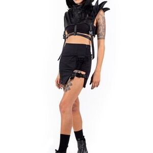 Sole Defender Futuristic Cyberpunk Leather Chest Plate With Hood and ...