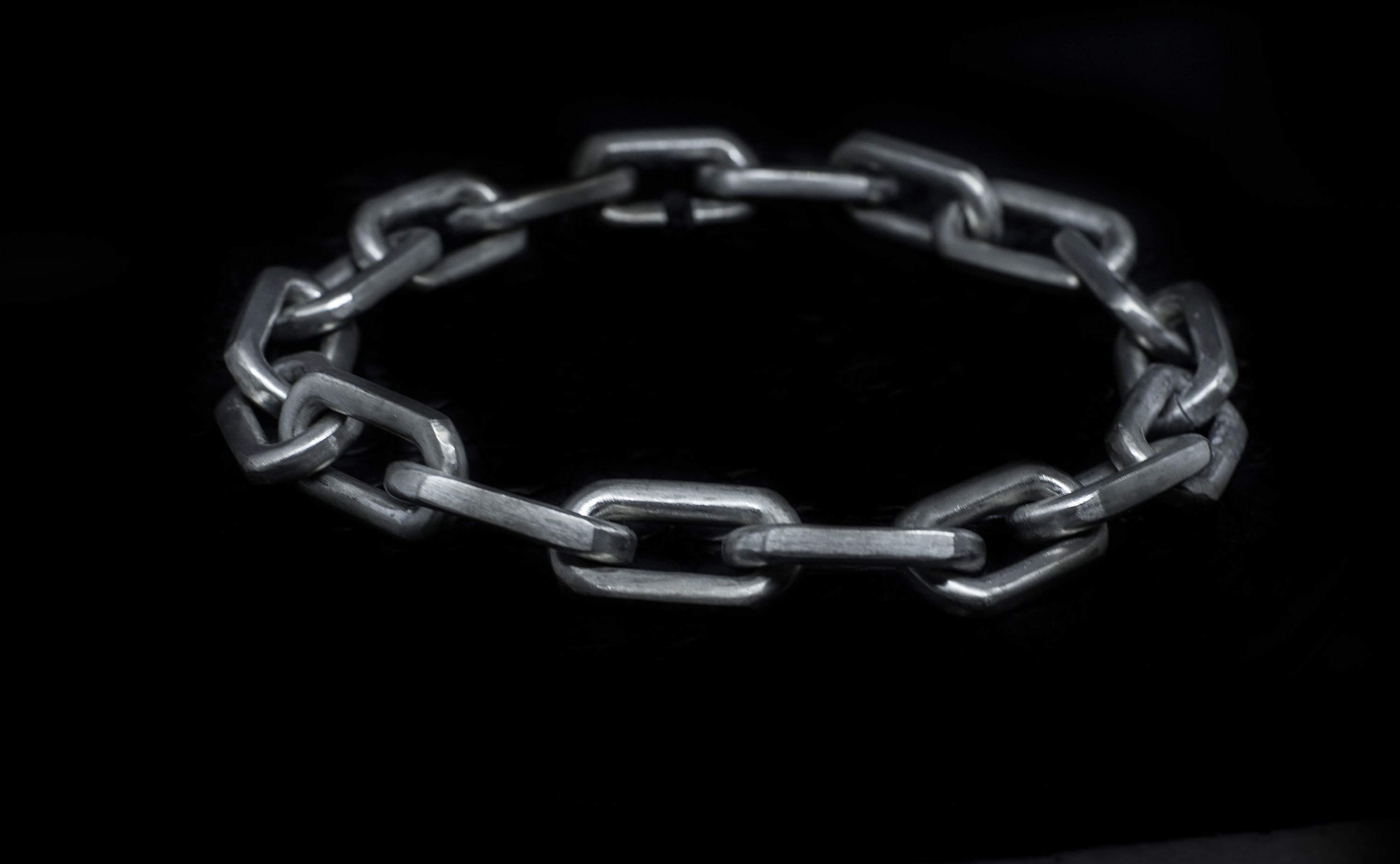 Silver Thick Chain Necklace - Lightweight Design