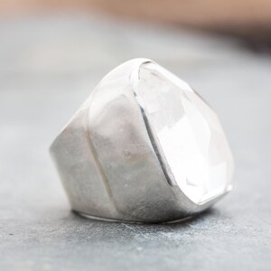 One of a Kind Crystal Ring in Quartz Crystal or Smokey Crystal I Raw ...