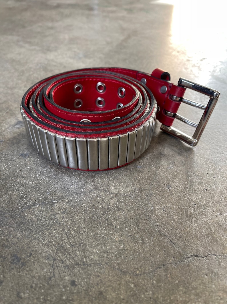 ROAD DESTROYER Leather and Metal Studded Punk Rocker Belt in - Etsy