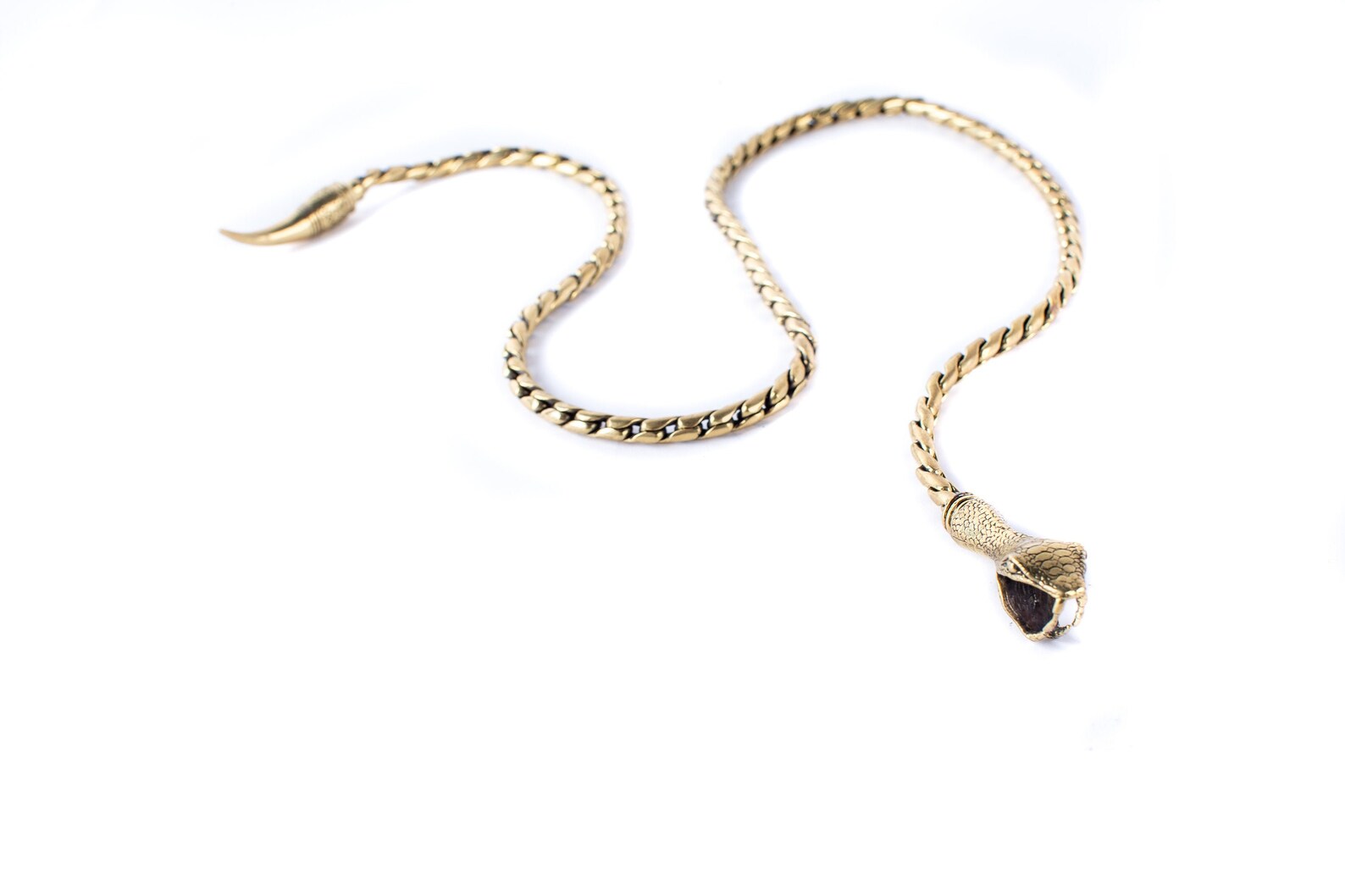 RAZORBACK SNAKE Lariat Bolo Chain Necklace - Etsy