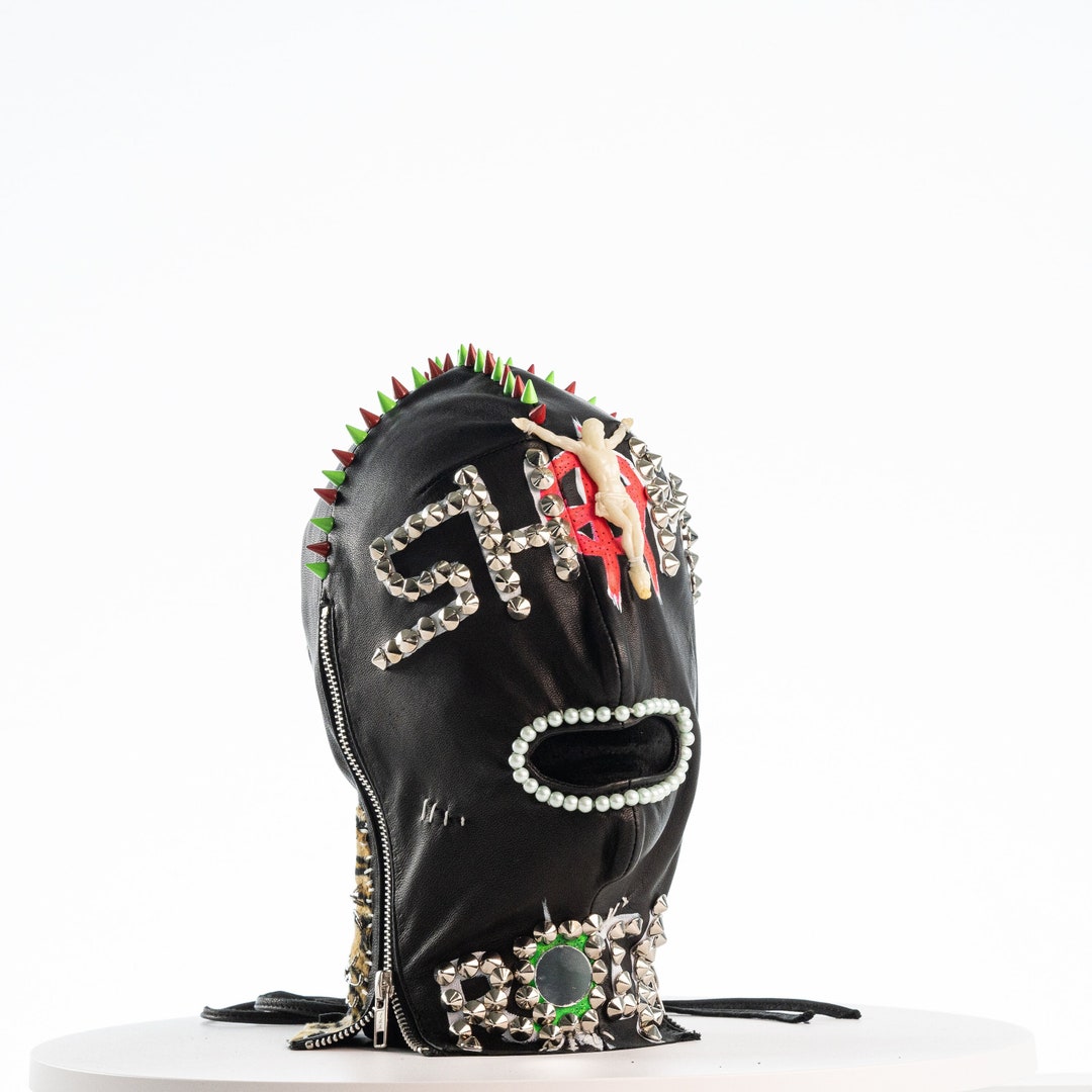 Shamon Cassette X Jungle Tribe Collab Custom Leather Mask: Sham-rock - Etsy