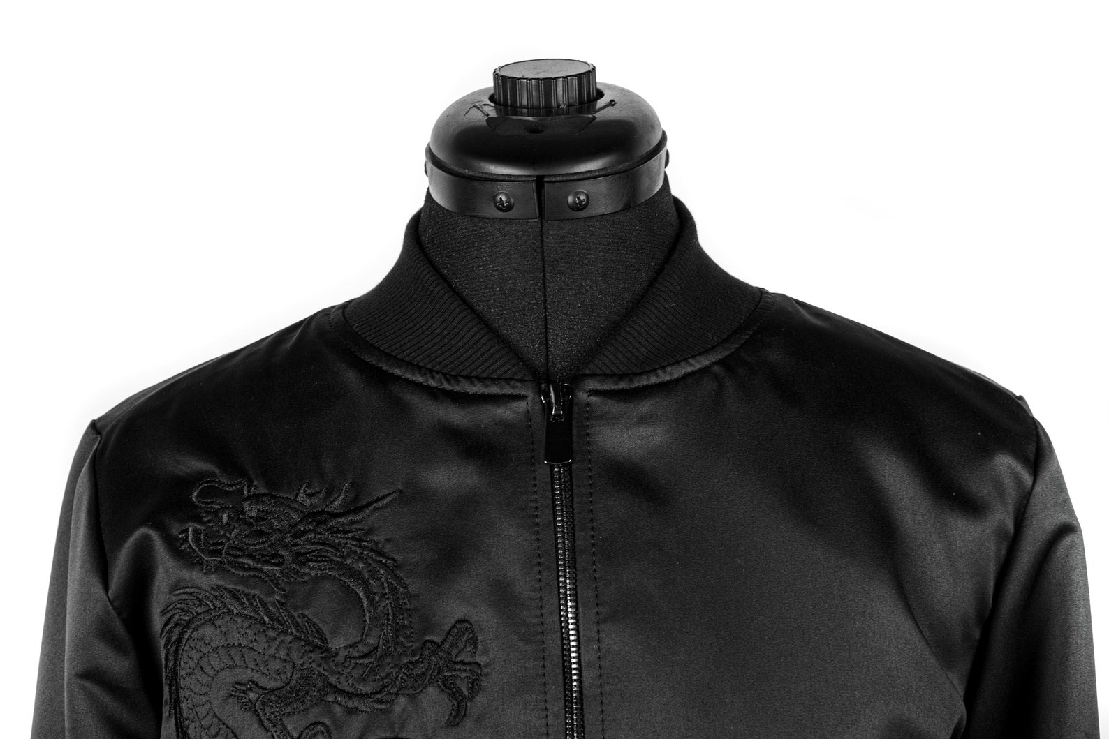 Dark Dragon Fantasy Black Satin Silk Bomber Jacket - Etsy