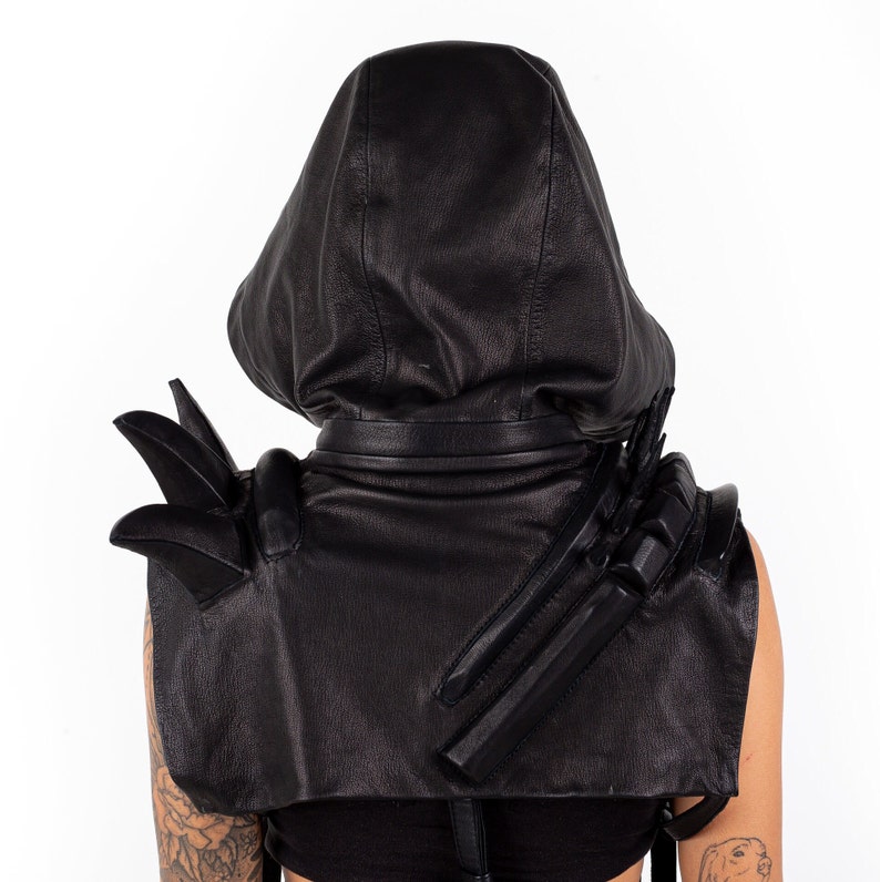 Sole Defender Futuristic Cyberpunk Leather Chest Plate With - Etsy