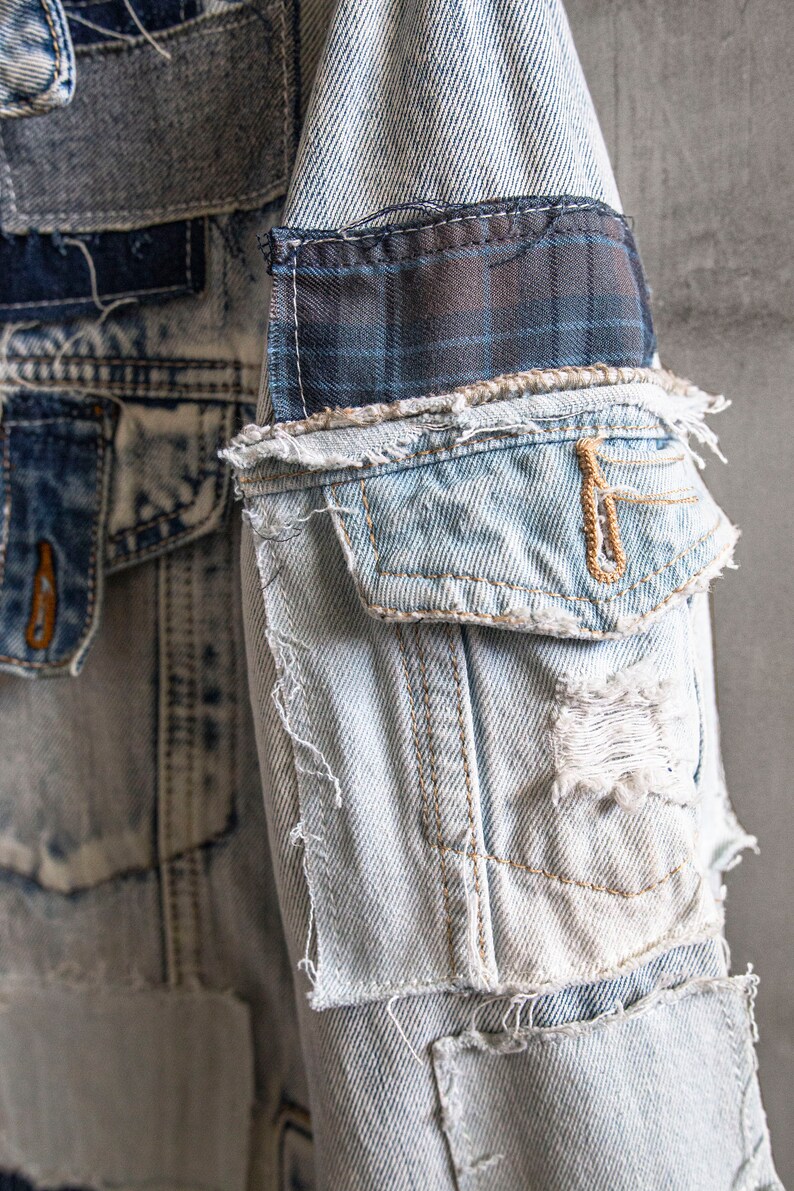 Indigo Boro Denim Jean Jacket With Boro Patch Quilt Stitching - Etsy