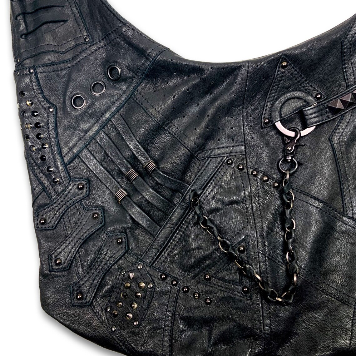 NINJA ASSASSIN Big Black Leather Hobo Bag - Etsy