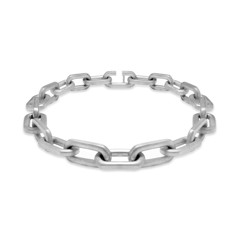Silver Thick Chunky Chain Link Choker Necklace Lightweight Etsy