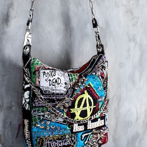 Colorful Punk Bag I Purse I Crossbody Bag I Hand Painted Bag - Etsy