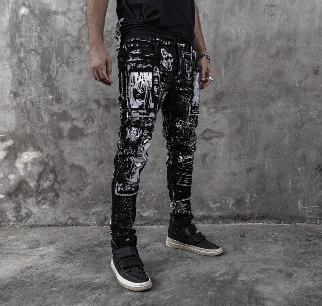 Art City 8 Black and White Punk Jeans I Limited Edition I 1 of 1 I Punk ...