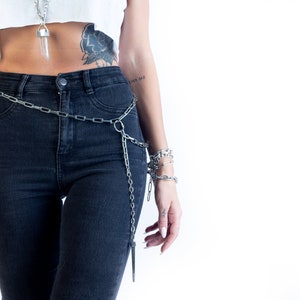 Silver Chain Stack Versatile Wrap Necklace and Belt - Etsy