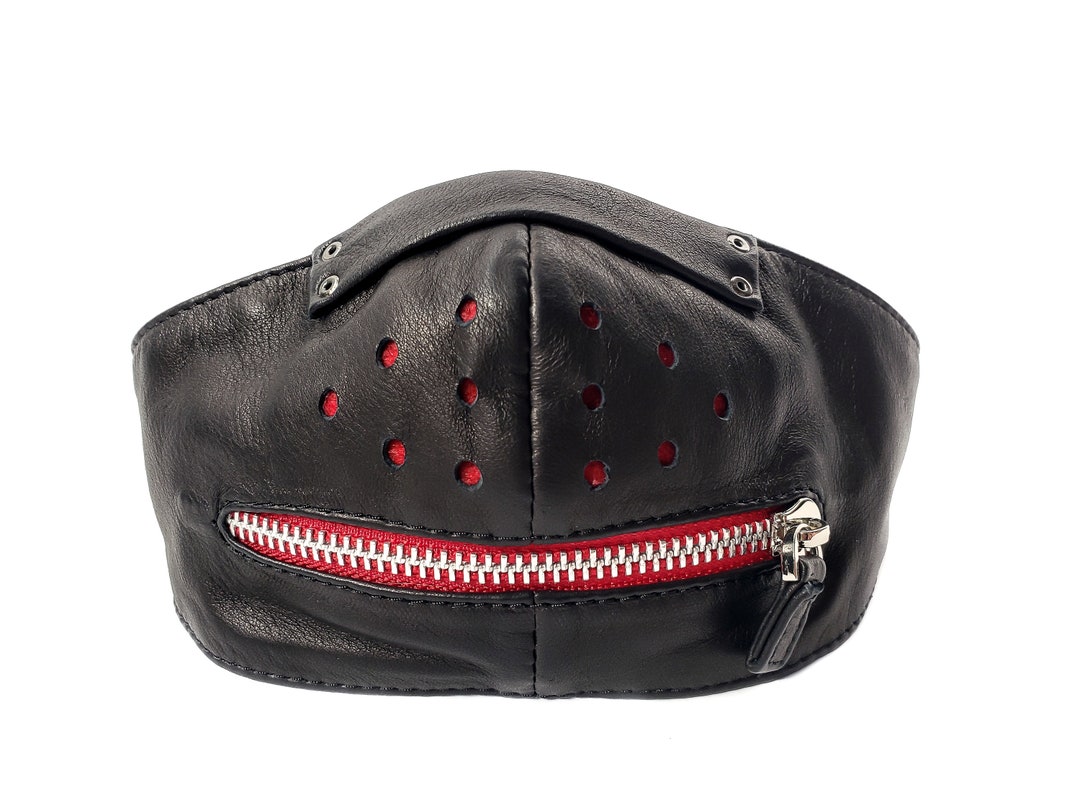 Red Zipper Mouth Face Protection Adjustable Adult Mask With Filter - Etsy