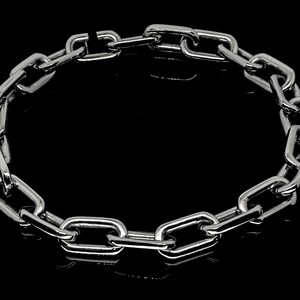 Silver Thick Chunky Chain Link Choker Necklace Lightweight - Etsy
