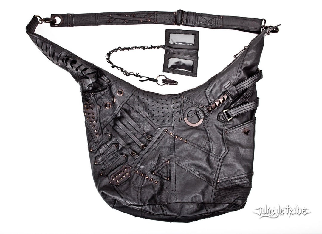 NINJA ASSASSIN Big Black Leather Hobo Bag - Etsy
