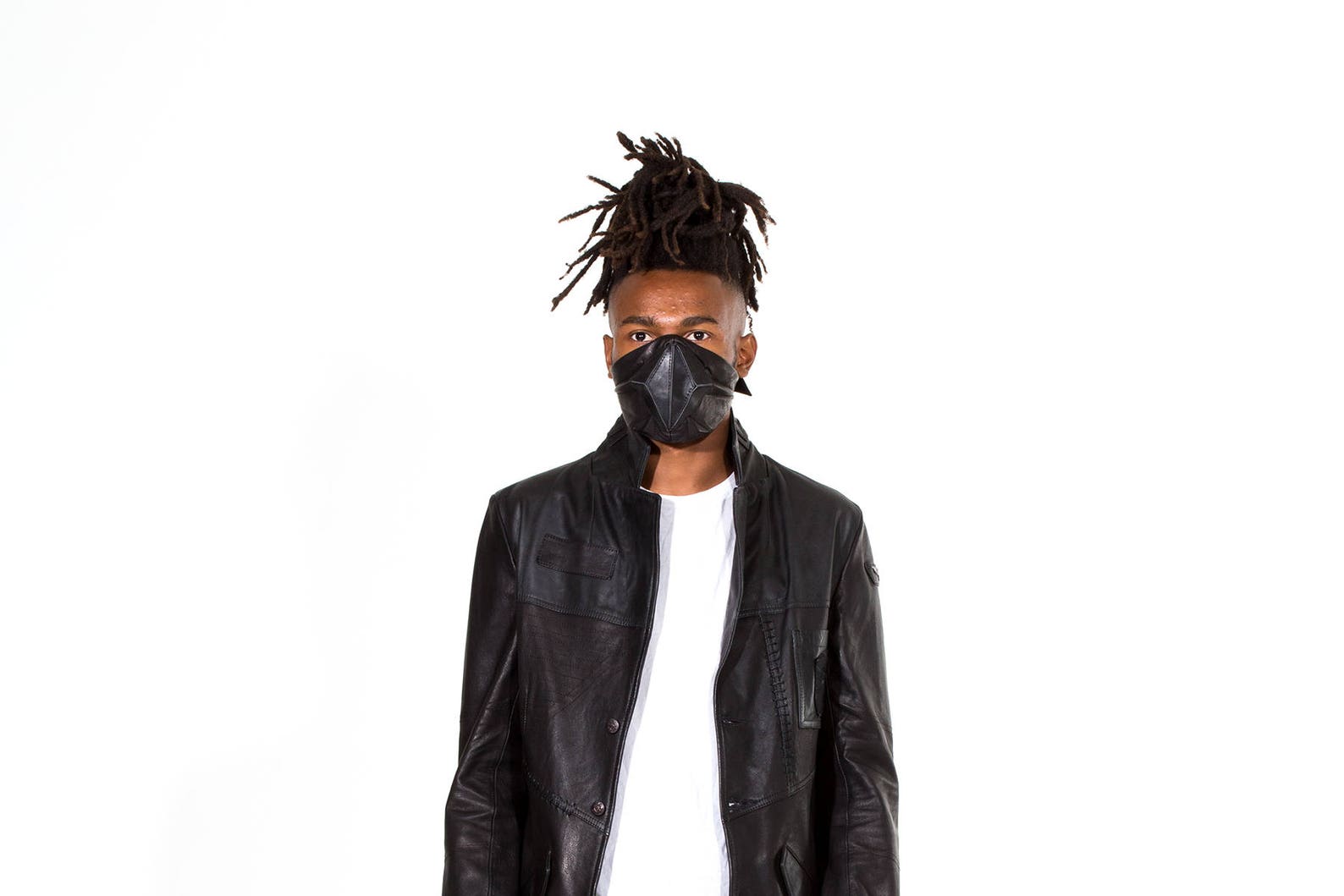 METRIC MERCENARY Black Leather Face Mask - Etsy